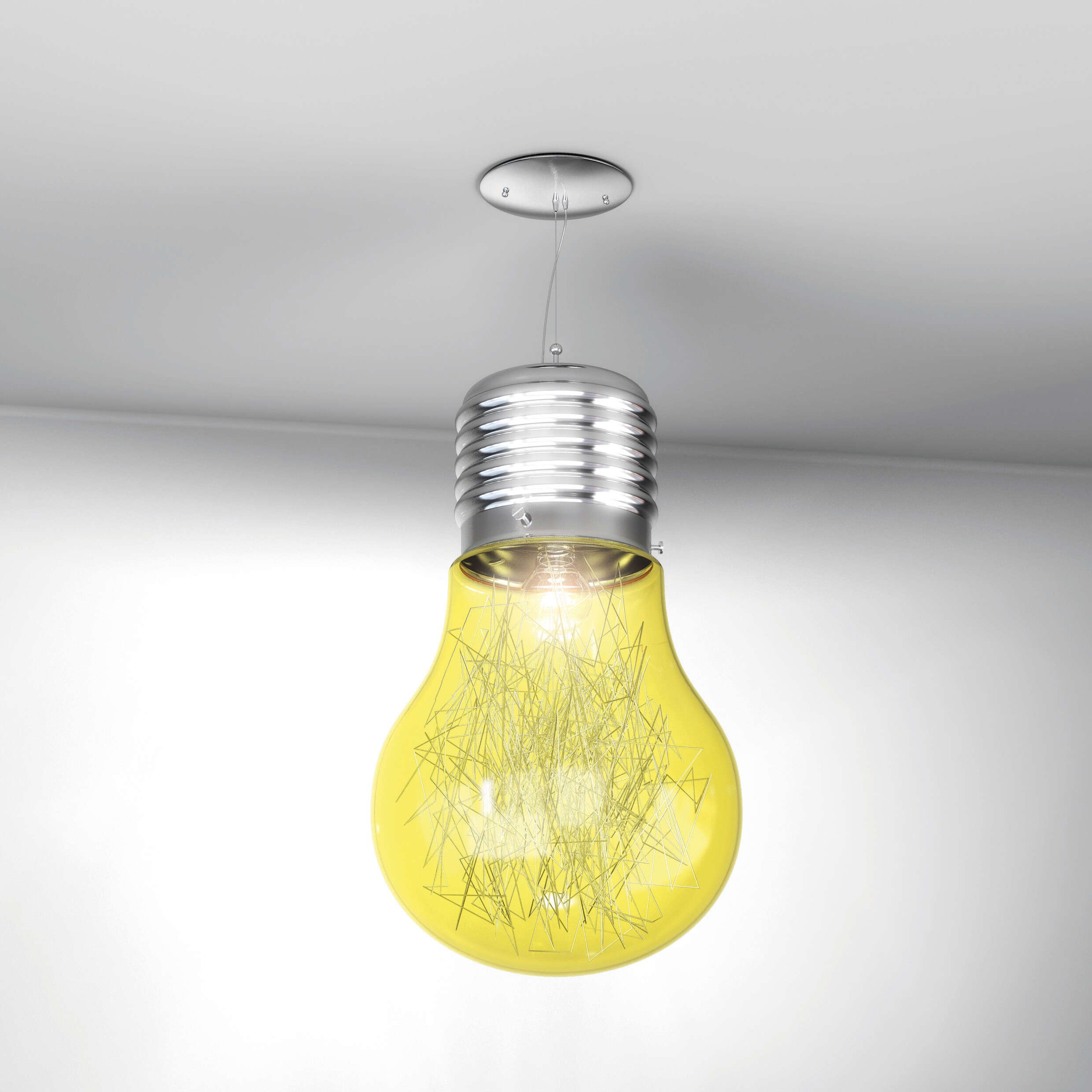 Big Lamp Sospensione 1 Luce Gialla